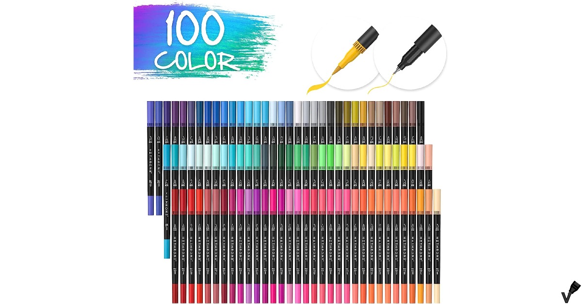 Hethrone 100 Colors Dual Tip Brush Markers Set - Review 2024 - Marker Vibe