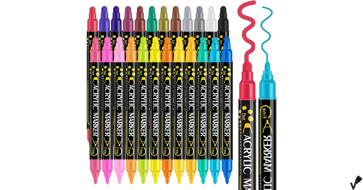 Betem 24 Colors Dual Tip Acrylic Paint Markers - Review 2025 - Marker Vibe