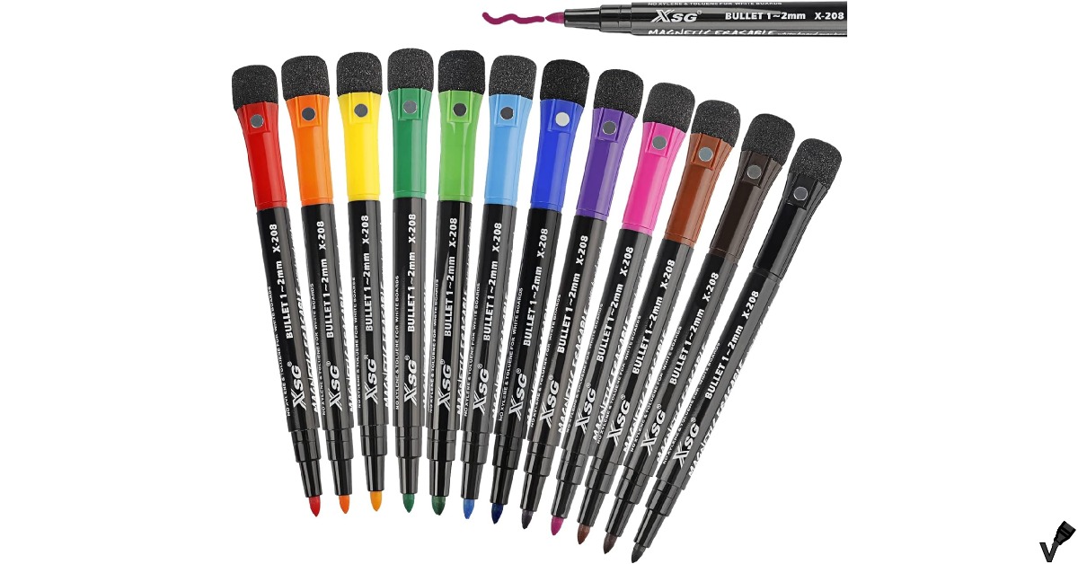 XSG Magnetic Dry Erase Markers - Fine Tip 12 Colors Best Review 2025 ...