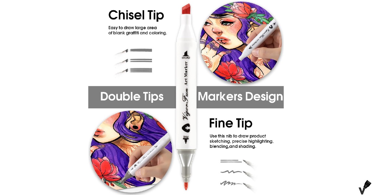 VigorFun Dual Tips Alcohol Paint Markers - Review 2024 - Marker Vibe